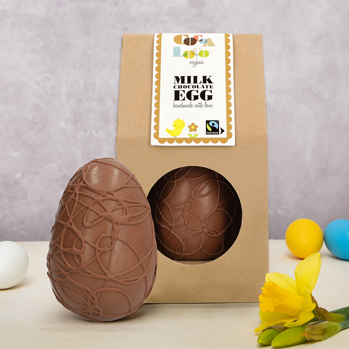 Cocoa Loco Fairtrade Milk Chocolate Easter Egg - 225g – Babipur