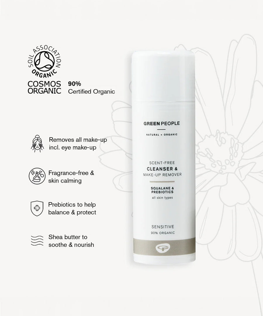 Green People Organic Scent Free Makeup Remover Cleanser - 150ml – Babipur