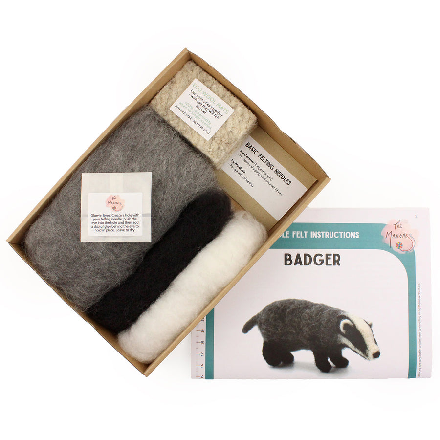 The Makerss - Small Badger Needle Felt Kit – Babipur