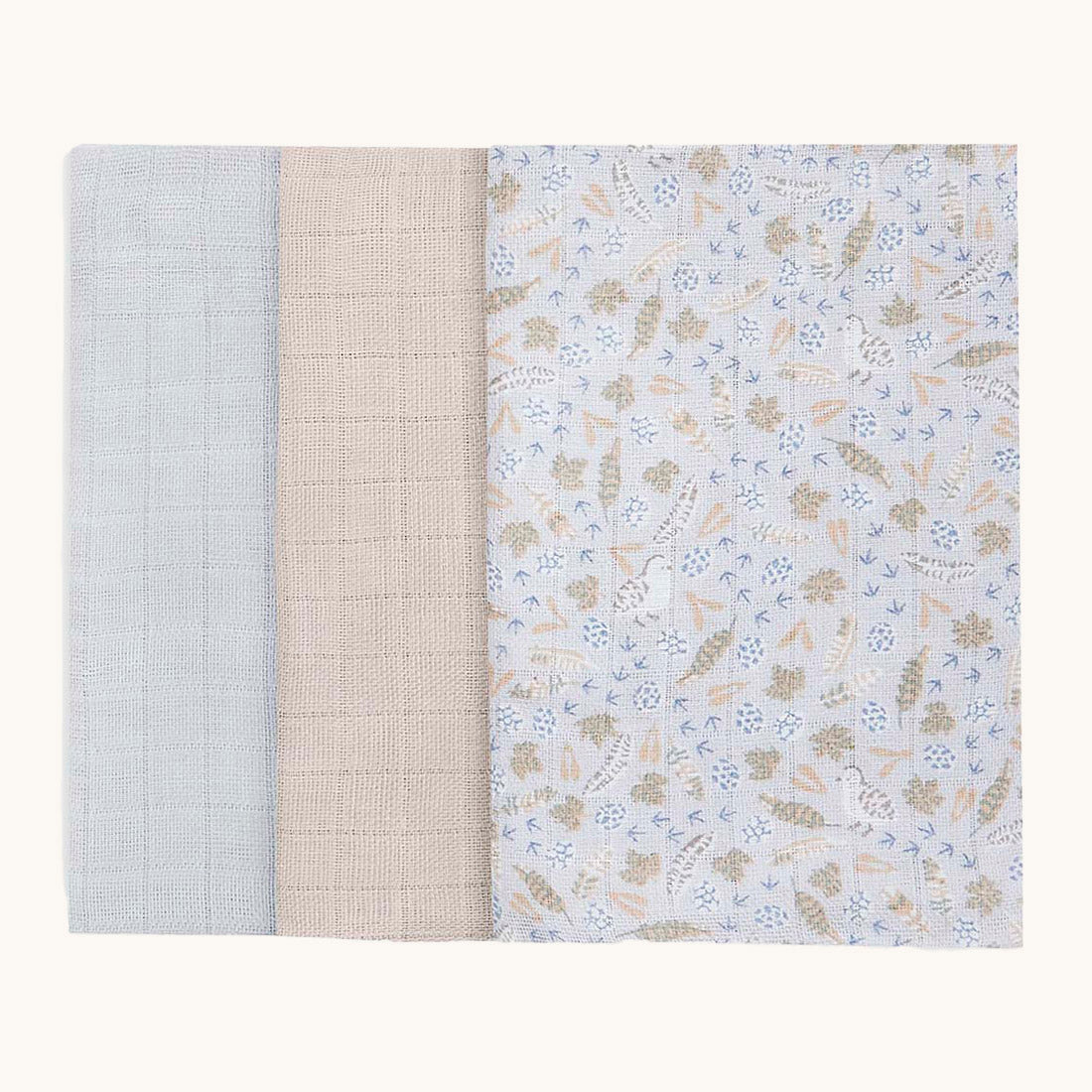 Avery Row Baby Muslin Squares Set of 3 - Nature Trail – Babipur