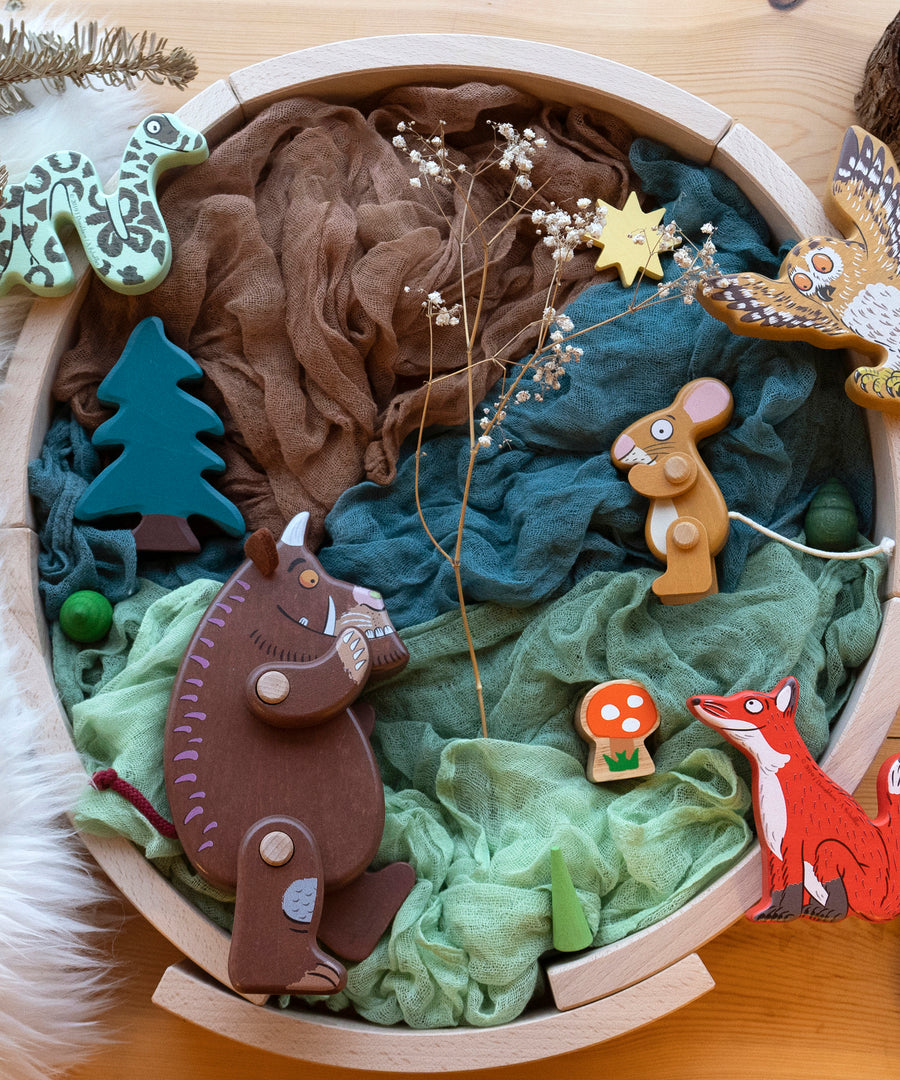 Bajo Official Gruffalo & Mouse Wooden Toy Character Figures Set – Babipur