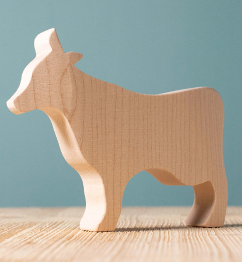 Bumbu Natural Wooden Cow - Paint Your Own DIY Toy – Babipur