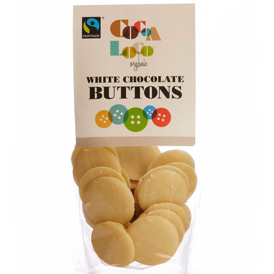 Cocoa Loco White Chocolate Buttons 100g – Babipur