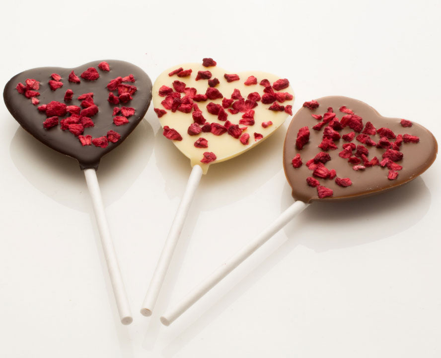 Cocoa Loco Dark Chocolate & Raspberry Heart Lolly – Babipur