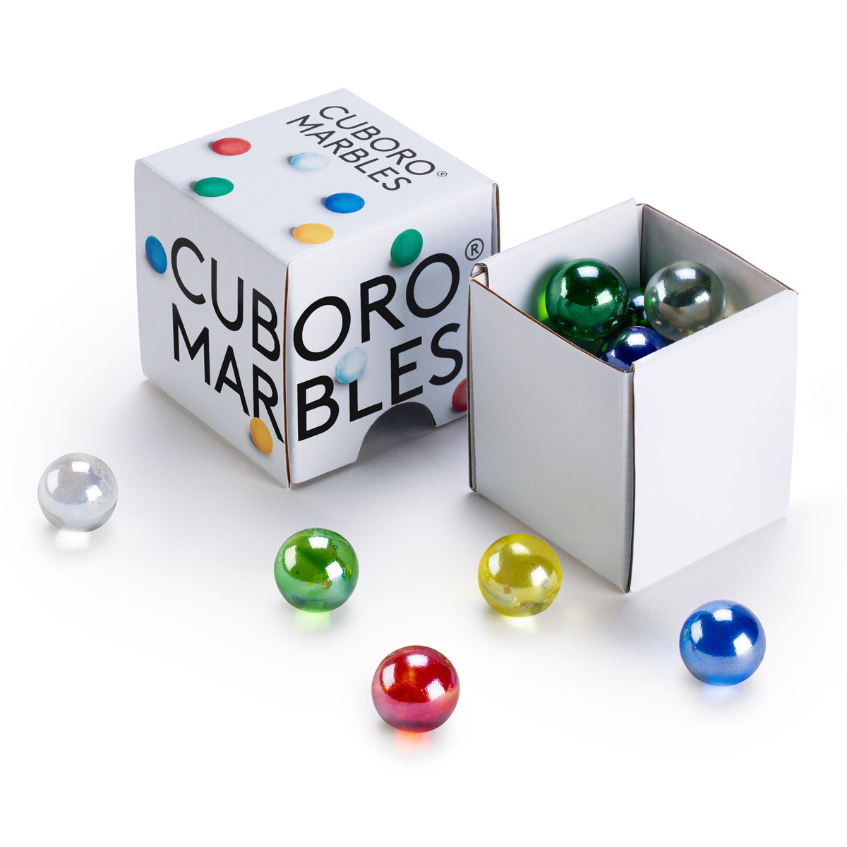 Cuboro 15 Coloured Glass Marbles – Babipur