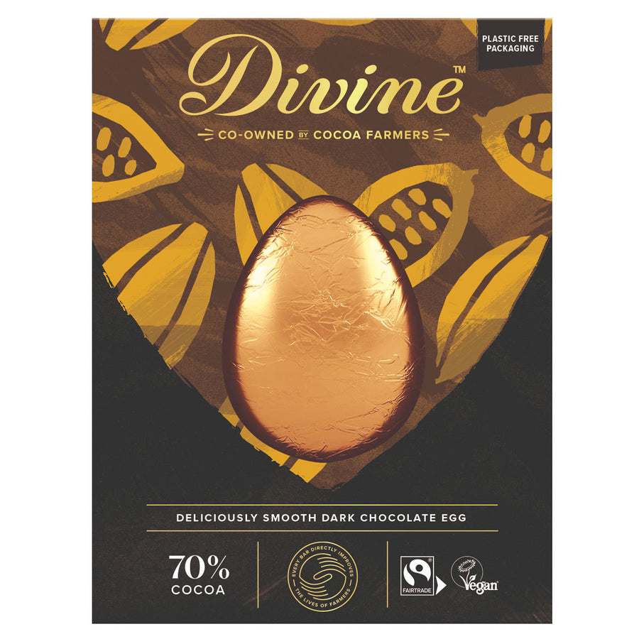 Divine Fairtrade 70% Dark Chocolate Easter Egg – Babipur