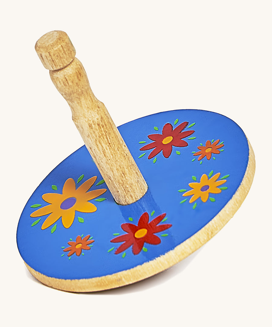 Lanka Kade Spinning Top - Blue Flower – Babipur