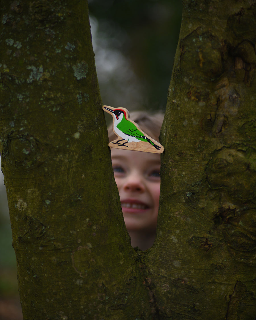 Lanka Kade Wooden Bird Toy - Green Woodpecker – Babipur