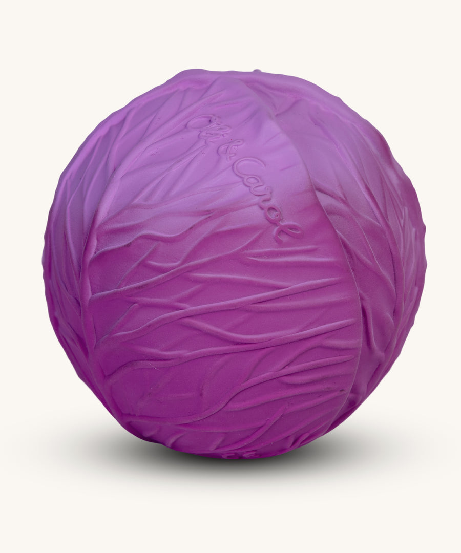 Oli & Carol Natural Rubber Baby Sensory Ball - Purple Cabbage – Babipur