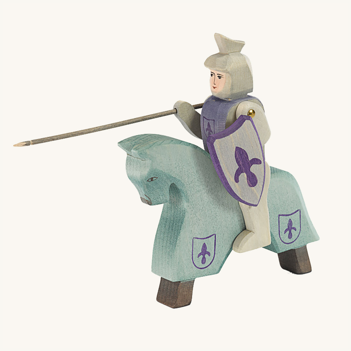 Ostheimer Blue Wooden Knight & Horse Figures – Babipur