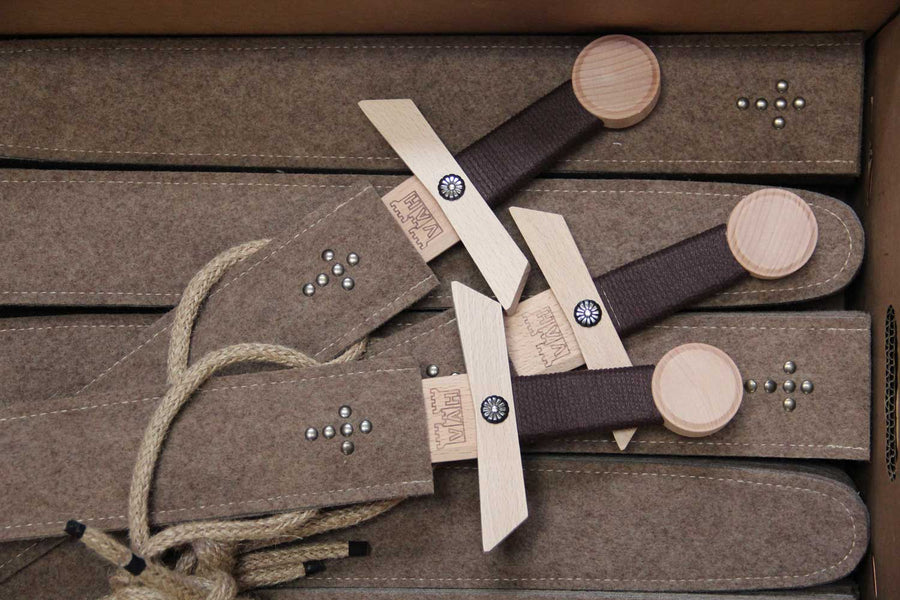 Vah Excalibur Branded Wooden Sword & Sheath Set - 50cm – Babipur